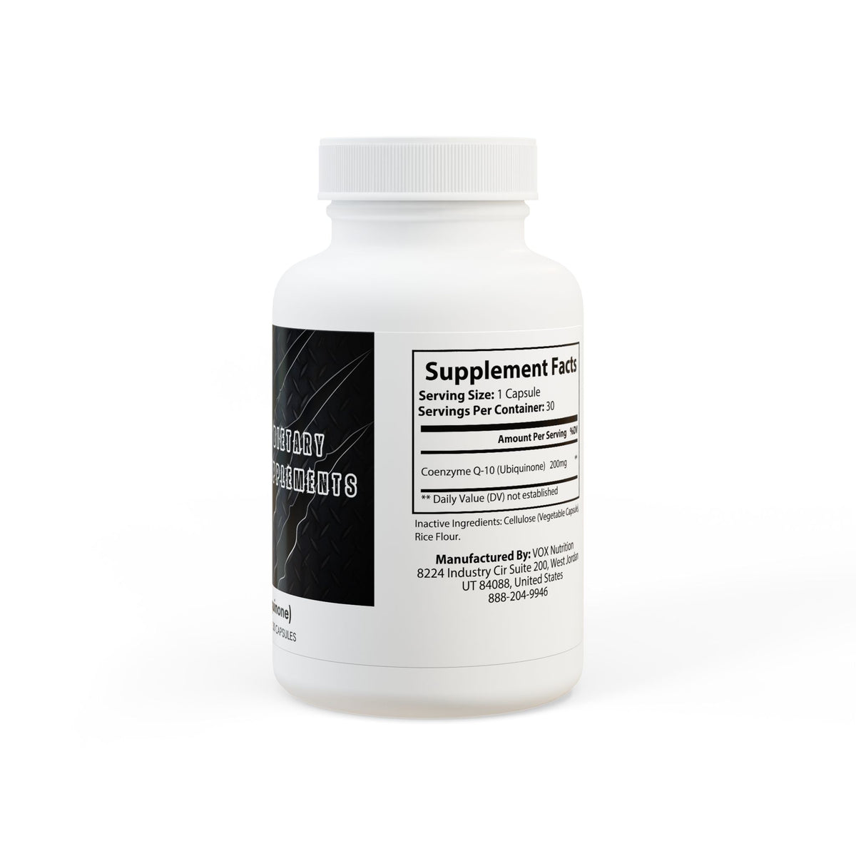 CoQ10 (Ubiquinone) Supplement (30 Capsules) – Ponte Ready by Dx